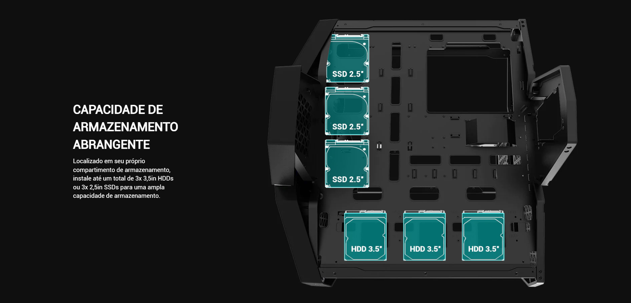 Gabinete Gamer DeepCool, Quadstellar Infinity, RGB, Lateral de - PATOLOCO