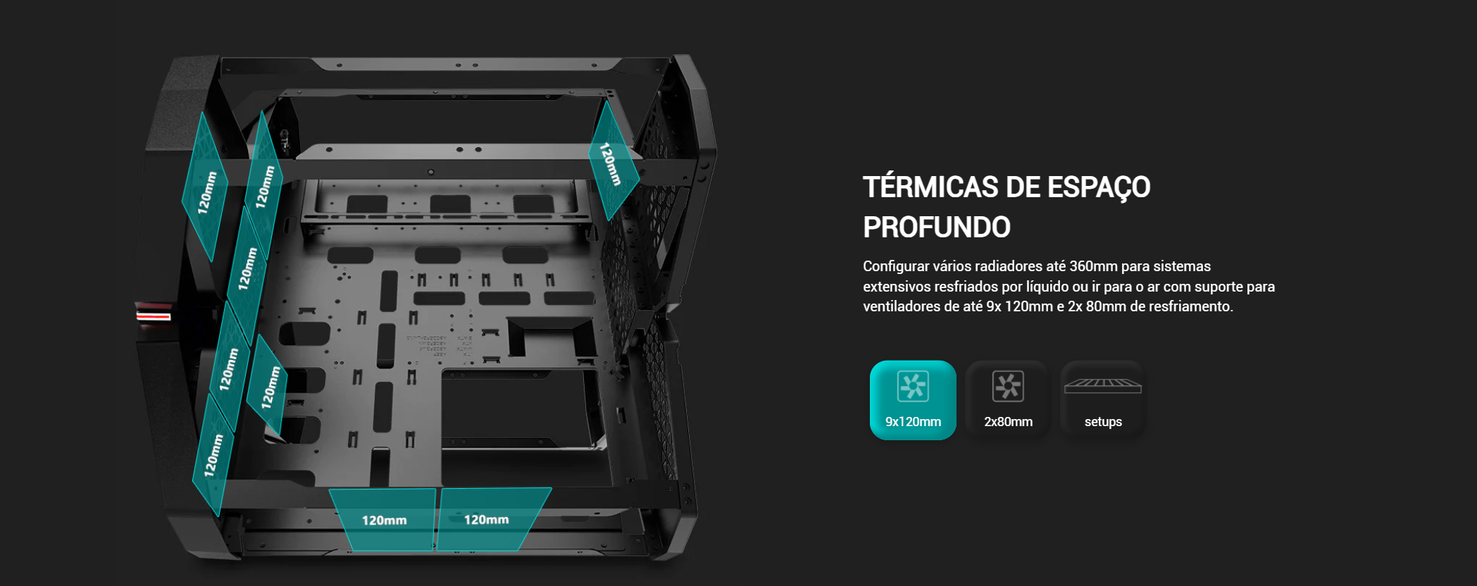 Gabinete Gamer DeepCool, Quadstellar Infinity, RGB, Lateral de - PATOLOCO