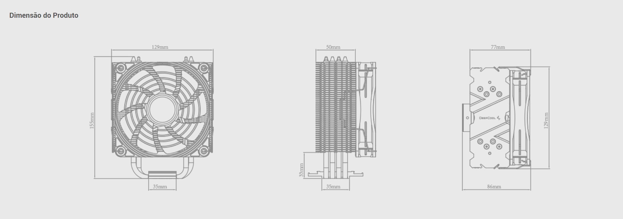 Cooler para Processador DeepCool Gammaxx 400 V2, LED Vermelho, - PATOLOCO